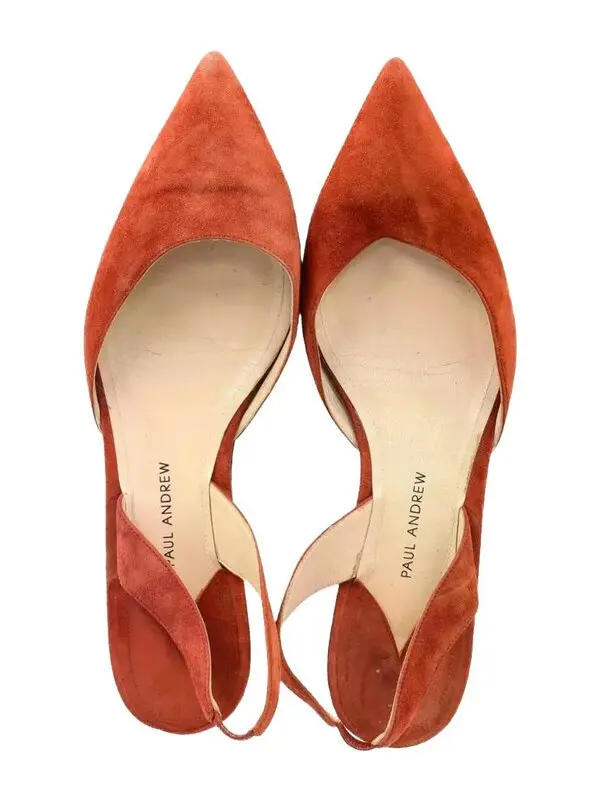PAUL ANDREW Rhea Slingback Flat Pumps - Orange