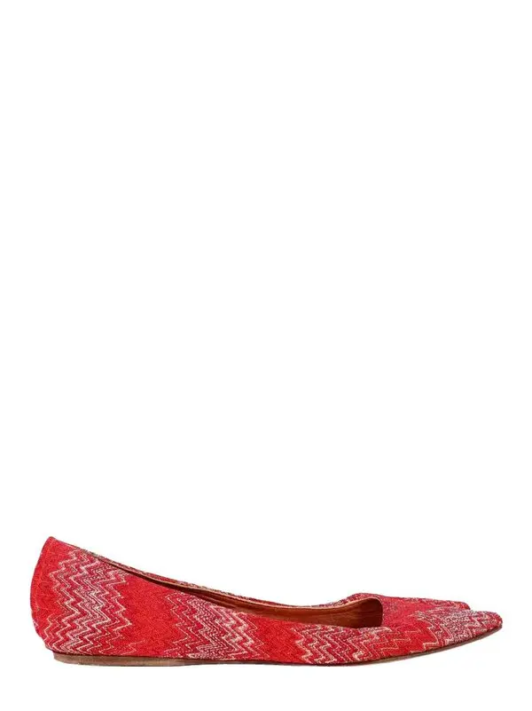 Missoni Striped Ballet Flats - Red