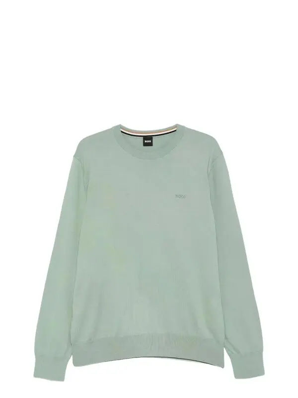 BOSS Cotton Embroidered Sweatshirt - Green
