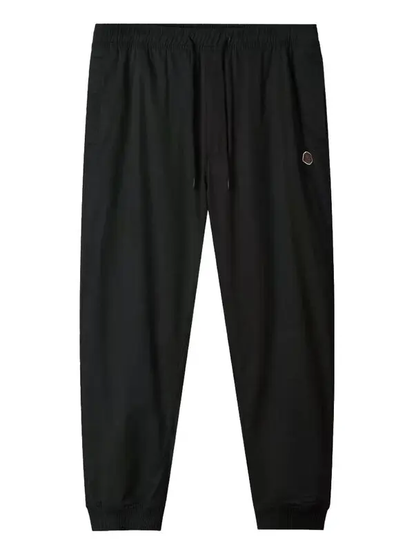 FINGERCROXX Drawstring-fastening Logo-patch Track Pants - Black