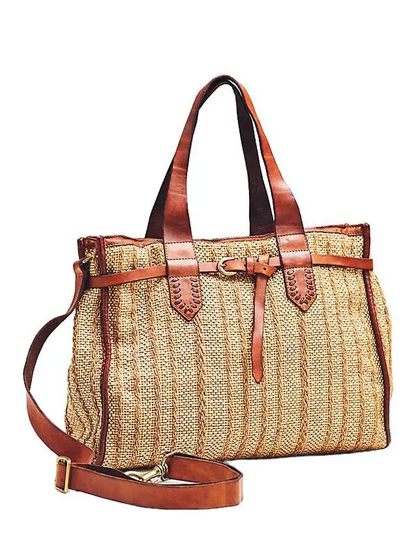 CAMPOMAGGI Patrizia Tote Bag - White/cognac