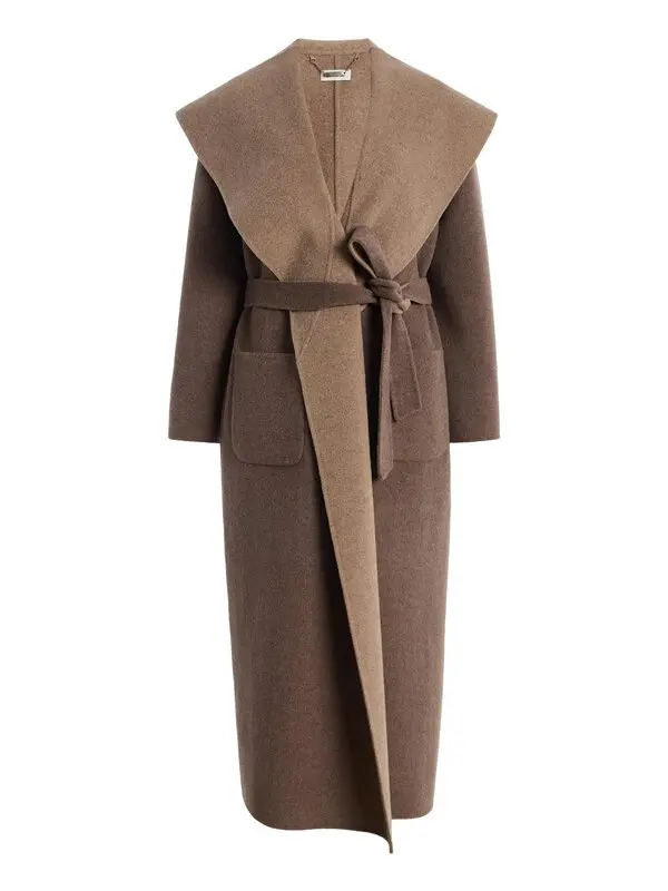 Simkhai Allura Wool-blend Midi Coat - Brown