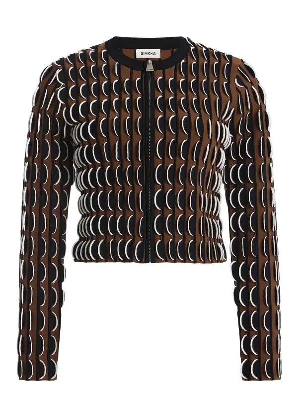 Simkhai Kylie Cropped Cardigan - Multi