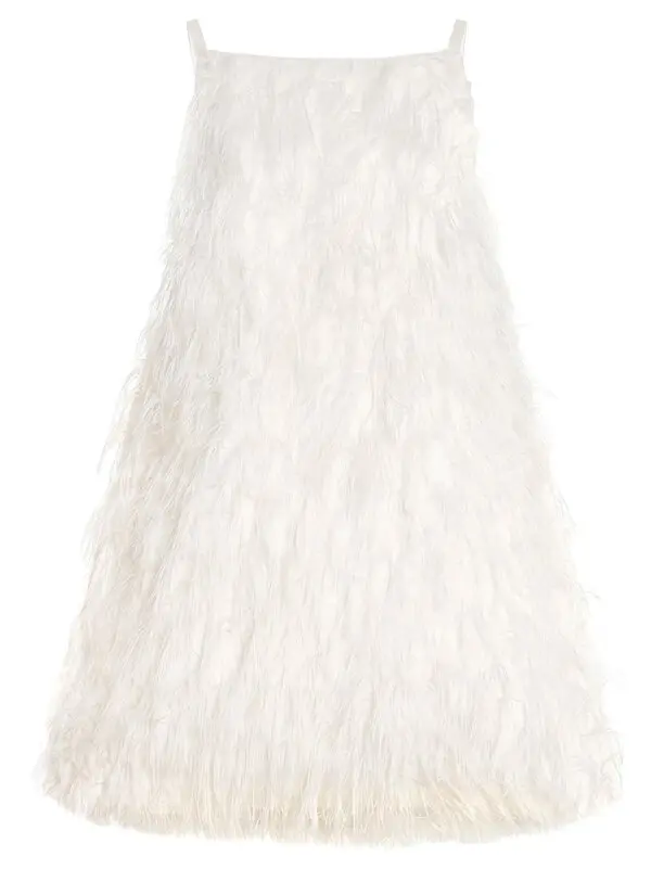 Simkhai Kalla Feather-embellished Mini Dress - Ivory