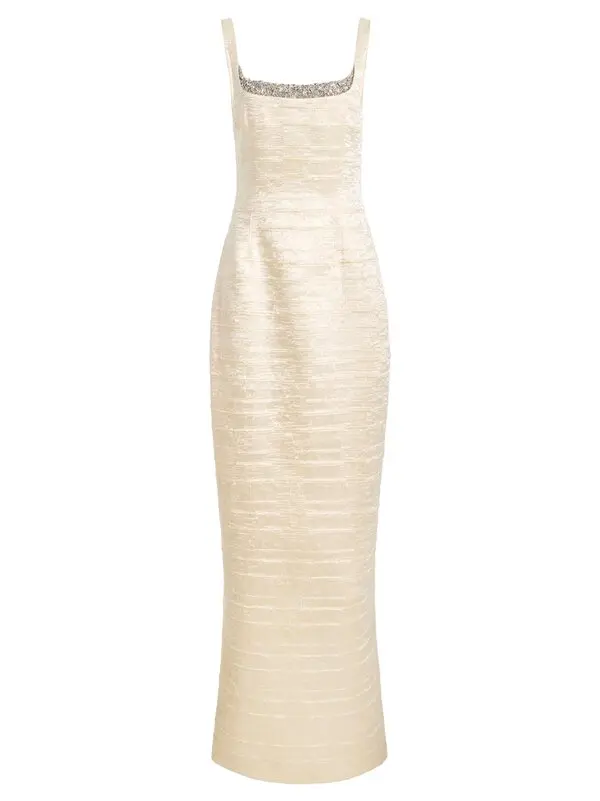 Simkhai Martina Bead-embellished Gown - White