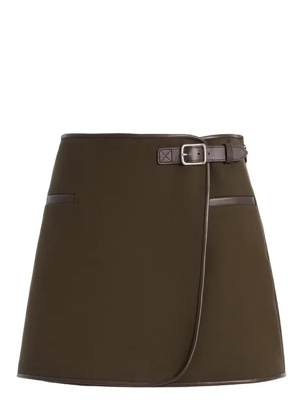 Simkhai Sheridan Wrap Mini Skirt - Bronze
