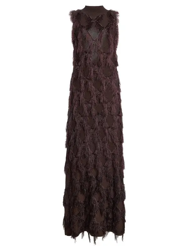 Simkhai Loreta Patterned Maxi Dress - Brown