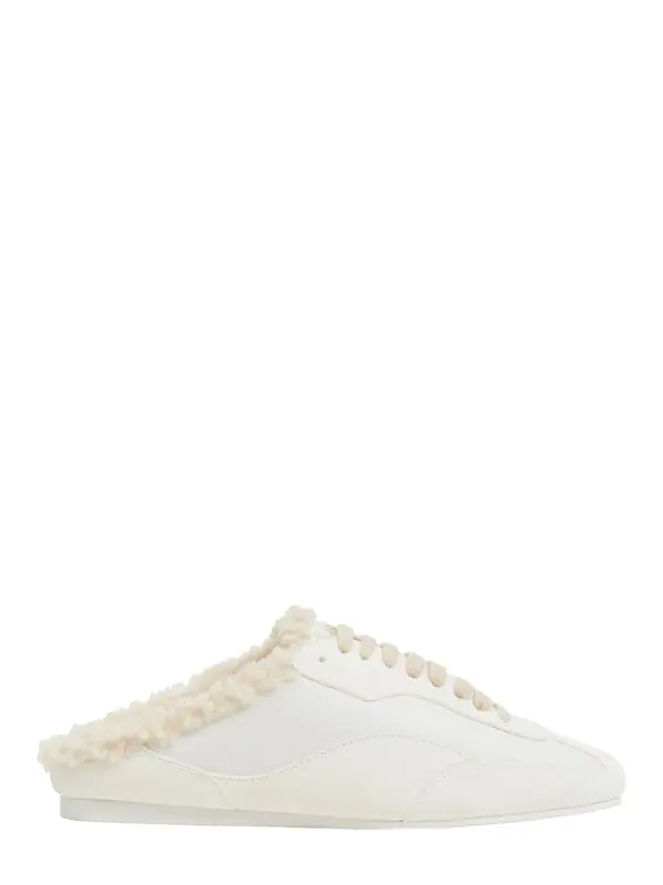 Simkhai Georgie Shearling Slip On - White