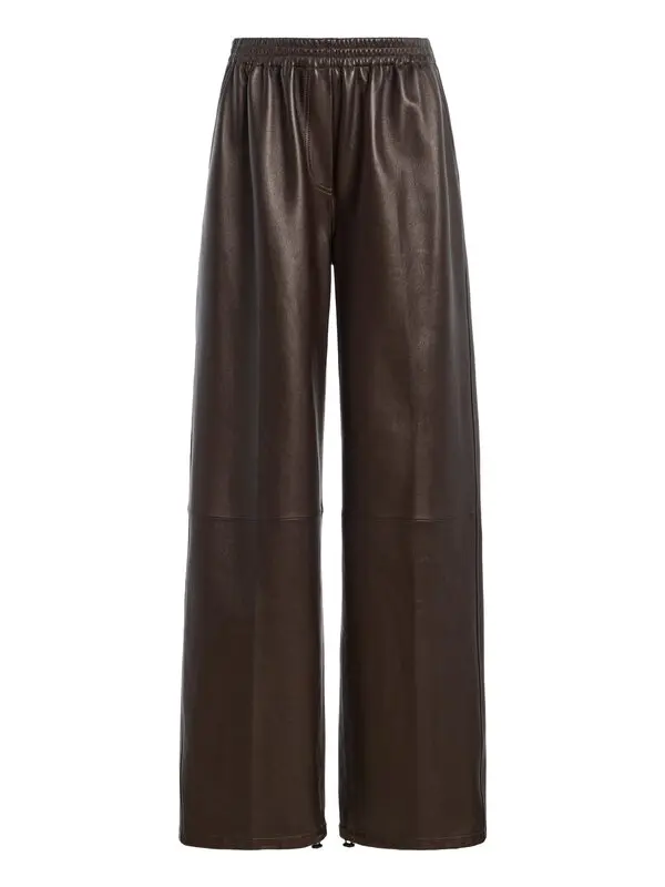 Simkhai Corrine Leather Pants - Brown