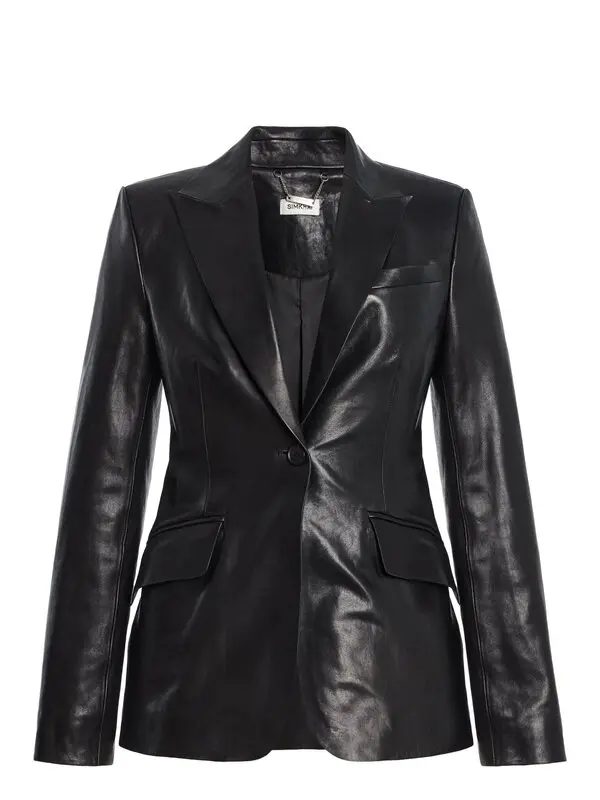 Simkhai Iressa Leather Blazer - Black