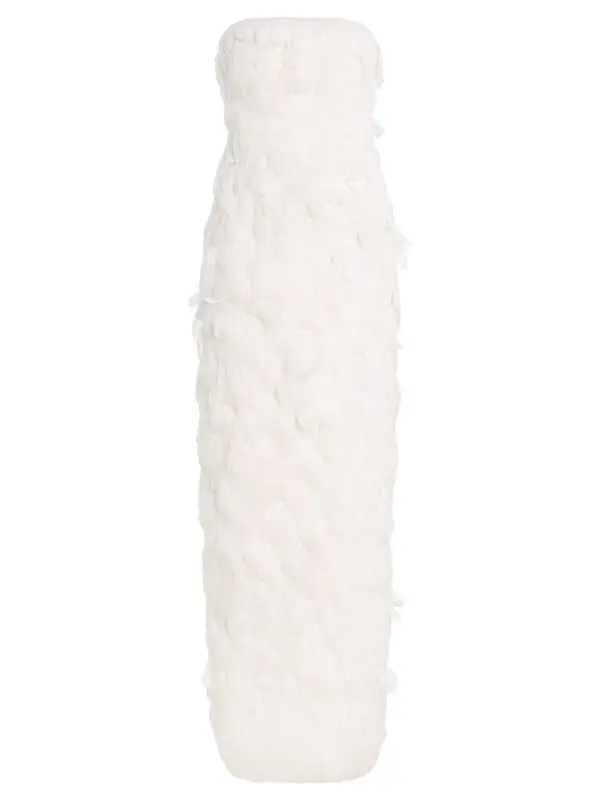 Simkhai Malvina Feather-embellished Midi Dress - Ivory