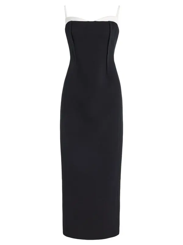 Simkhai Kristen Layered Midi Dress - Black/white