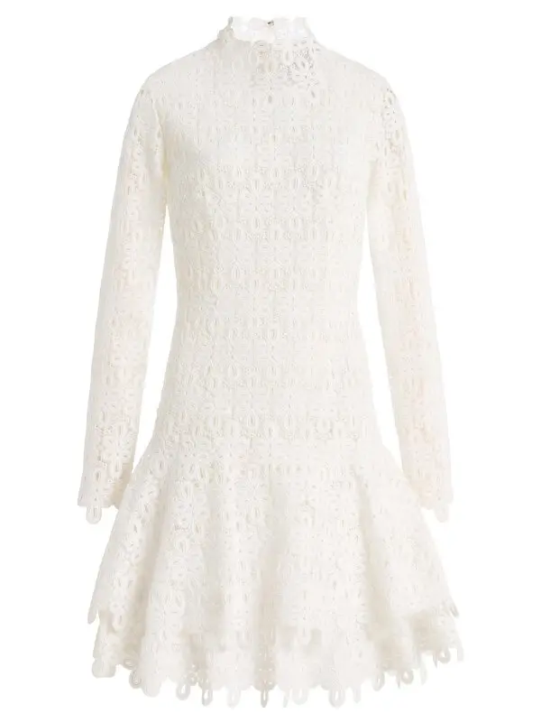 Simkhai Joy Guipure Lace Mini Dress - White
