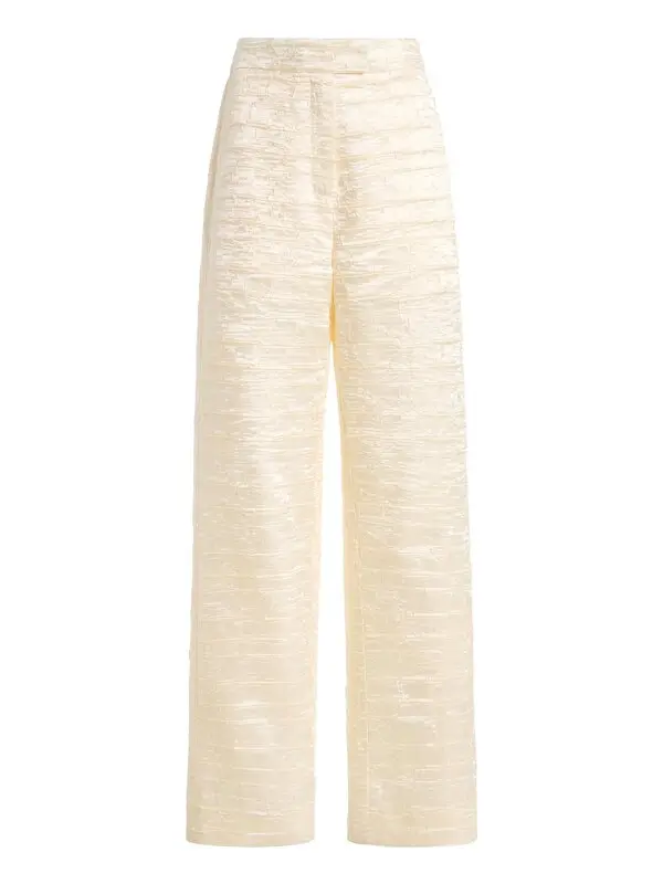 Simkhai Jette High-rise Straight-leg Pants - White