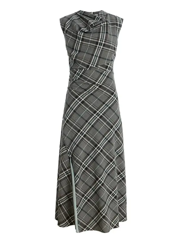 Simkhai Burke Draped Midi Skirt - Plaid