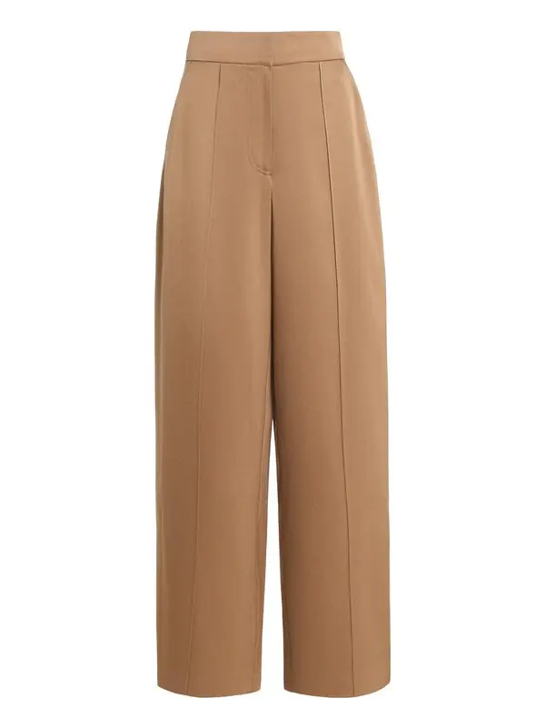 Simkhai Kyra Mid-rise, Wide Leg Satin Pants - Tan