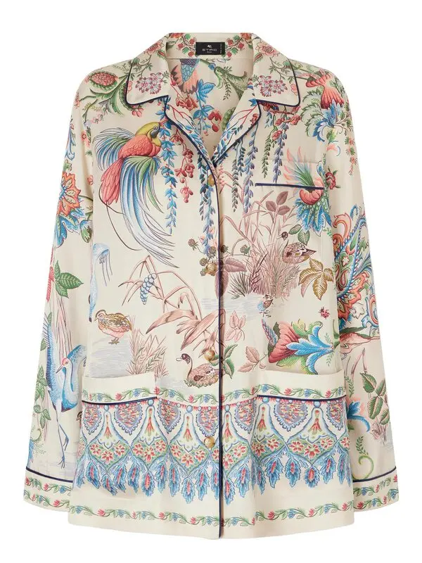 Etro Printed Satin Shirt - Multi