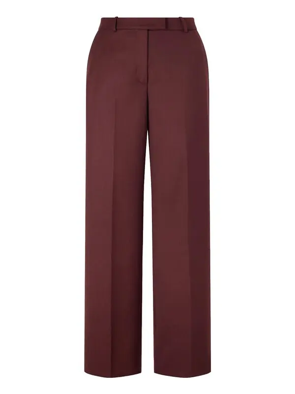 THE FRANKIE SHOP Lenora Woven Straight-leg Pants - Burgundy