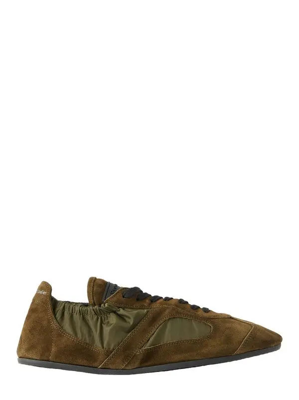Proenza Schouler Shell-trimmed Suede Sneakers - Green