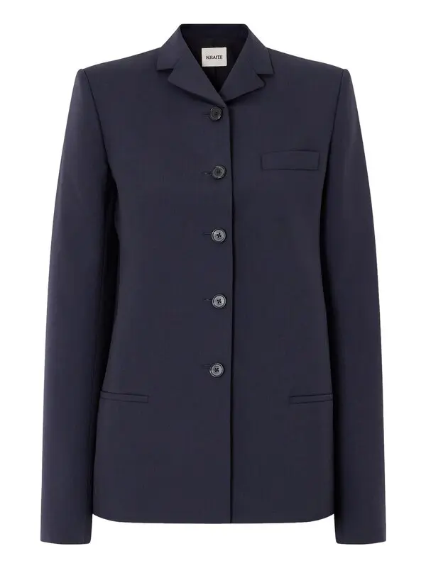 Khaite Celton Wool Blazer - Blue