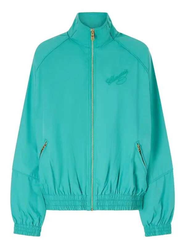 WILLY CHAVARRIA Ruff Rider Embroidered Cotton Zip-up Track Jacket - Green