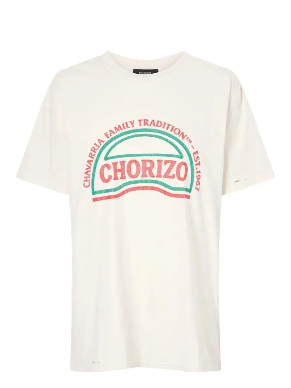 WILLY CHAVARRIA Chorizo Printed Cotton-jersey T-shirt - White