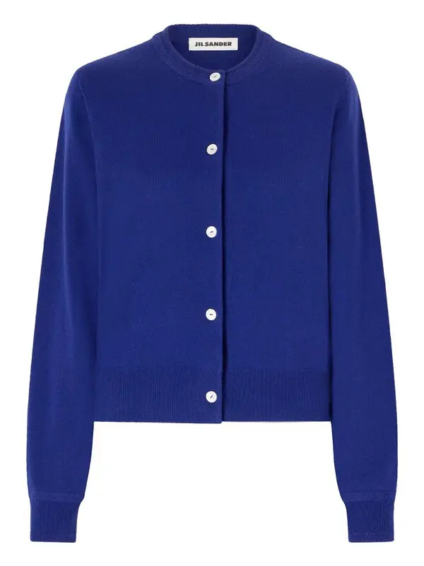 JIL SANDER Virgin Wool Cardigan - Blue