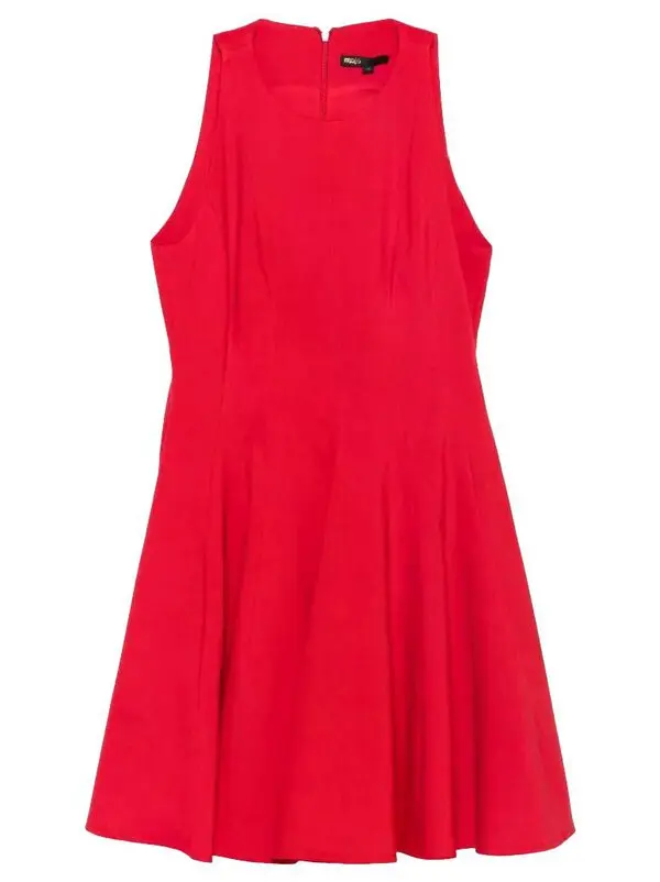 Maje A-line Mini Dress With Halterneck And Brooch Detail - Red