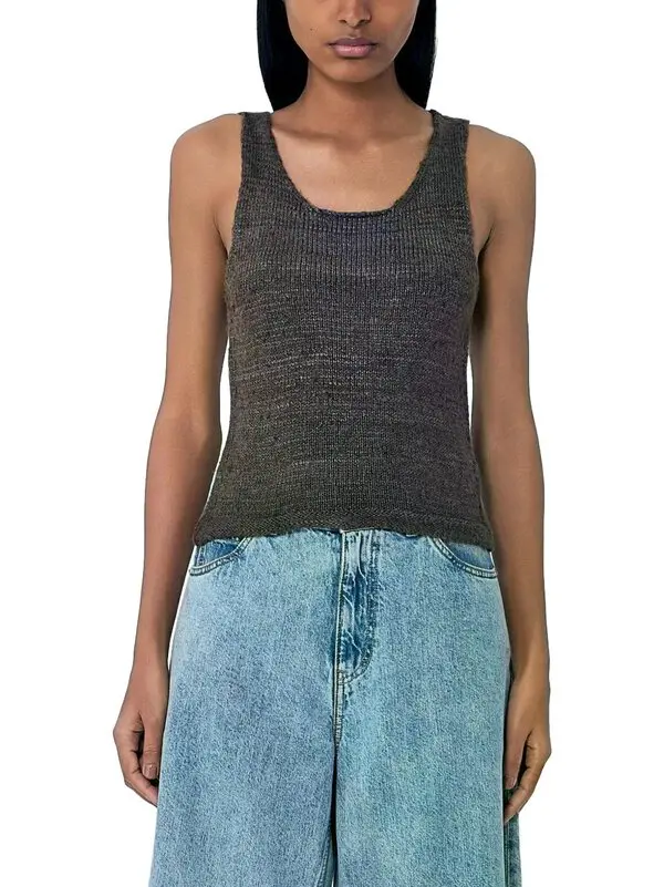Our Legacy Ribbed Knit Tank Top - Brown