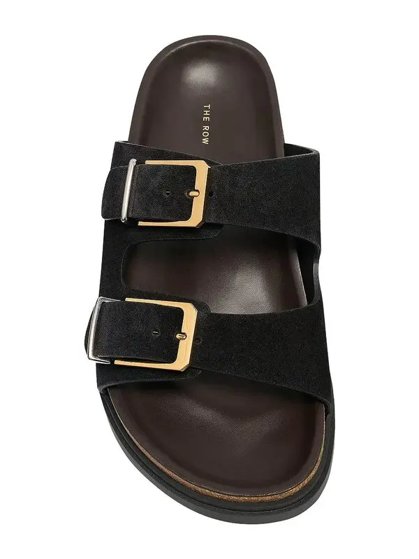 THE ROW Buckle Slide - Black