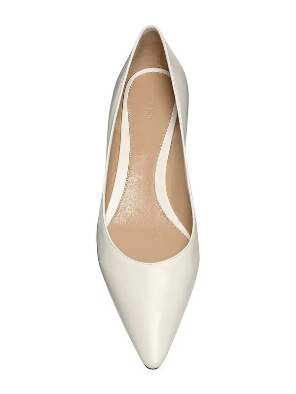 THE ROW Liisa Two Kitten Pump - Optic White