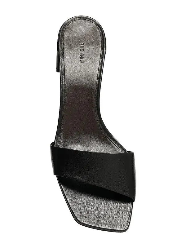THE ROW Leather Mule - Black
