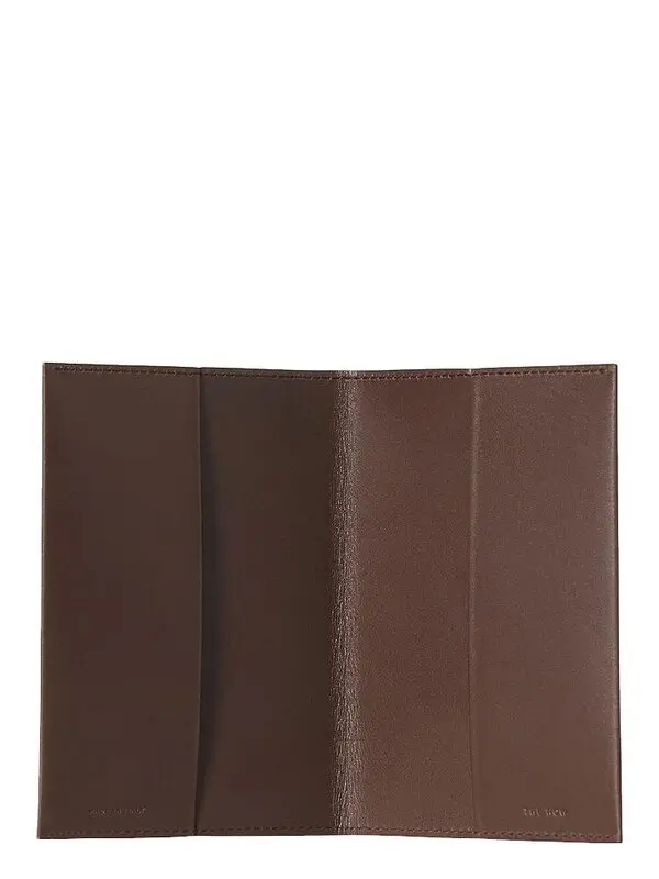THE ROW Passport Holder - Deep Brown