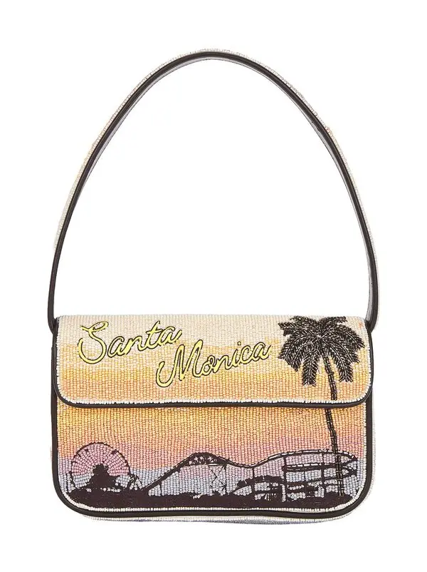 Staud Tommy Beaded Bag - Santa Monica Sunset
