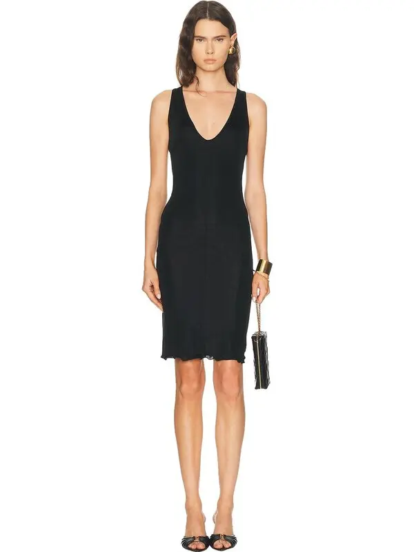 Saint Laurent Sleeveless Mini Dress - Noir
