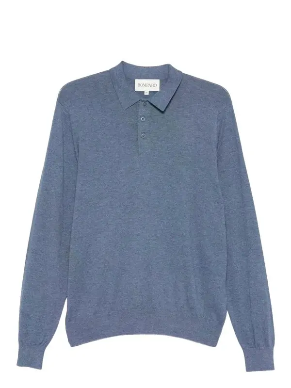 Eric Bompard Long-sleeve Polo Shirt - Blue