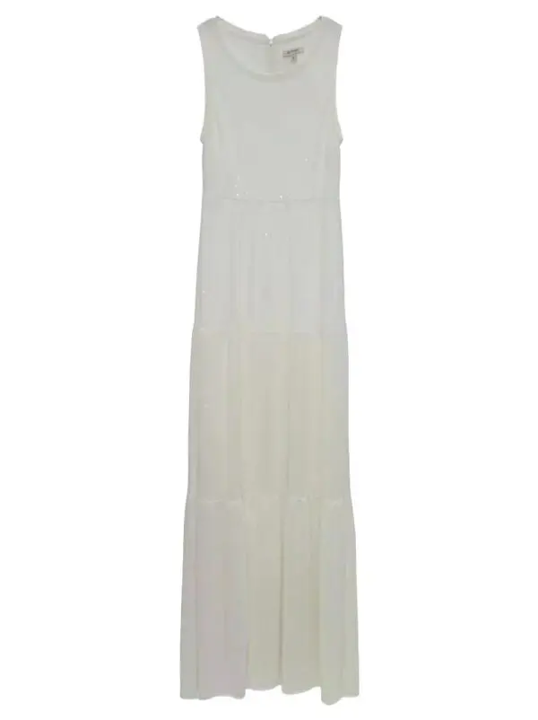 Brunello Cucinelli Tiered Maxi Dress - White