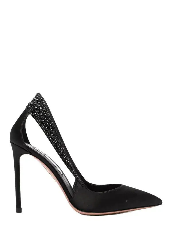 AQUAZZURA Crystal-embellished Pumps - Black