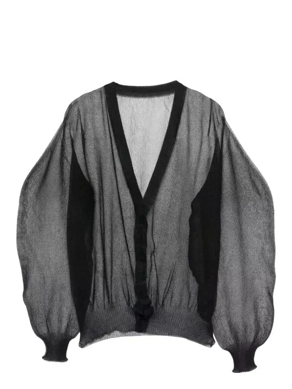 Issey Miyake V-neck Cardigan - Black