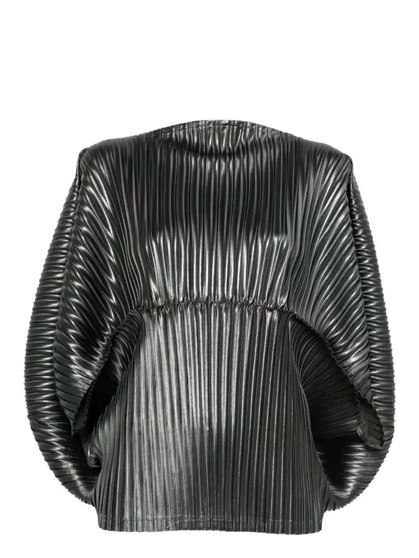 Issey Miyake Pleated Top - Black