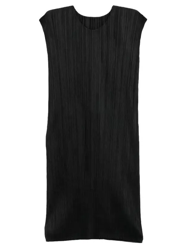 Issey Miyake Pleated Mini Dress - Black