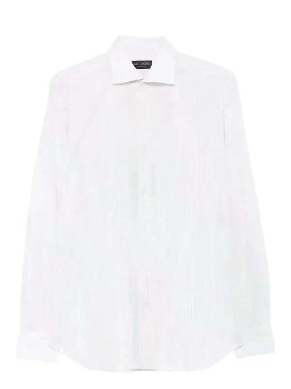 DELL'OGLIO Striped Shirt - White