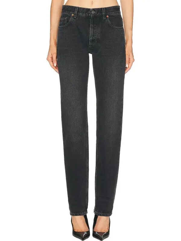 Saint Laurent Straight Leg Denim - Ash Black