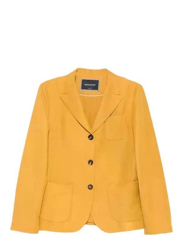 Fabiana Filippi Buttoned Pocket Blazer - Yellow