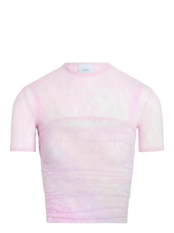 PATOU Lace T-shirt - Pink