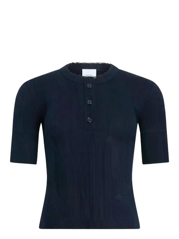 PATOU Buttoned T-shirt - Blue