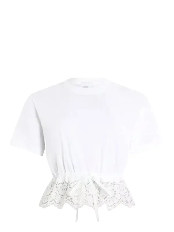 PATOU Lace-hem T-shirt - White