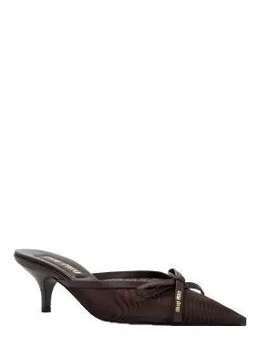 Miu Miu Mesh Mule Pump - Moro