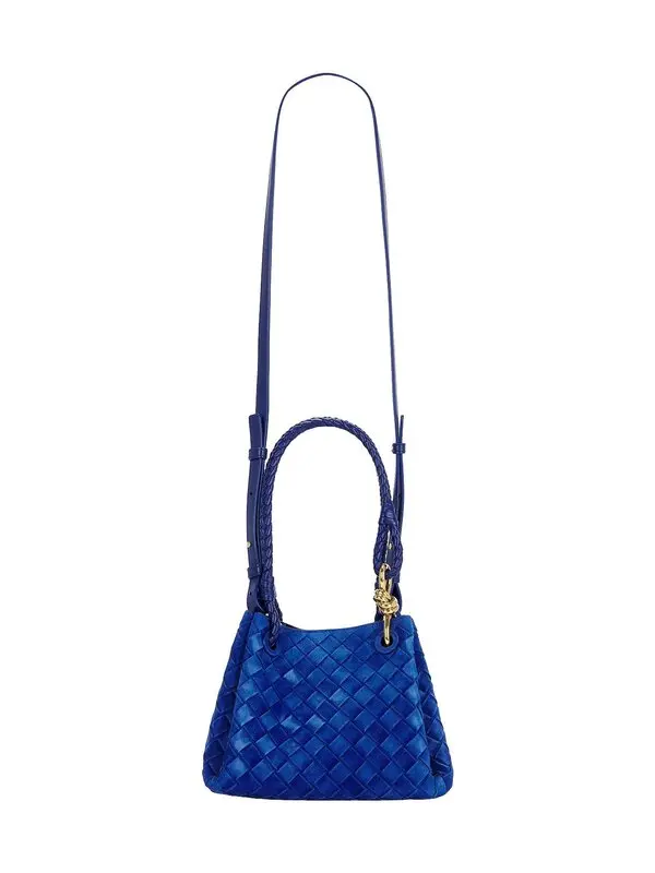 Bottega Veneta Small Parachute Bag - Blue Royal & Muse Brass