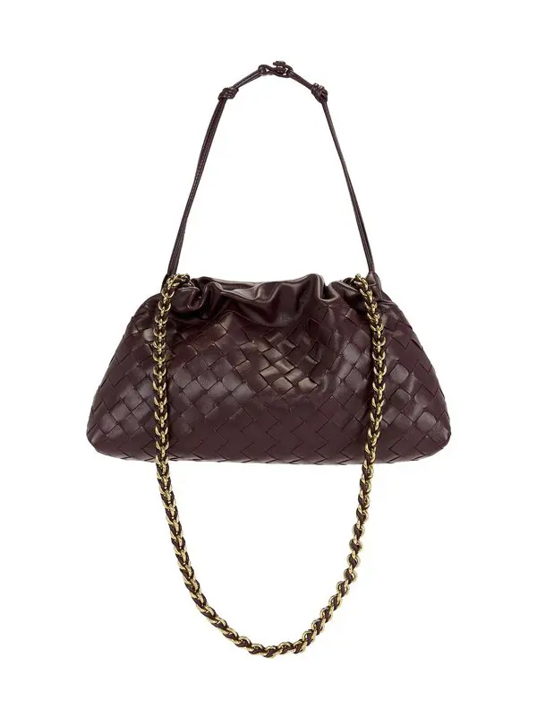 Bottega Veneta Notte Chain Bag - Dark Barolo & Muse Brass
